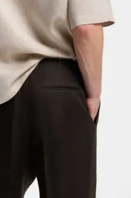 BOSS By Beckham Relaxed-fit Linen Pants