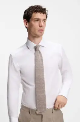 BOSS By Beckham Linen And Tussah Silk Neck Tie