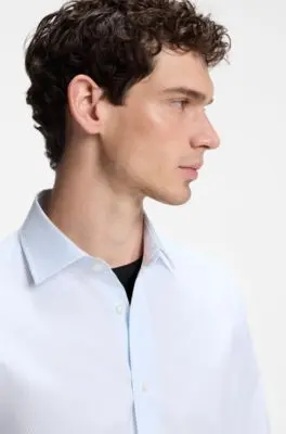 BOSS By Beckham Slim-fit Cotton Shirt