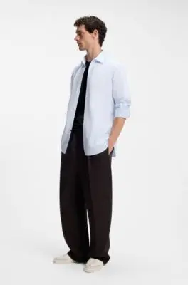 BOSS By Beckham Slim-fit Cotton Shirt
