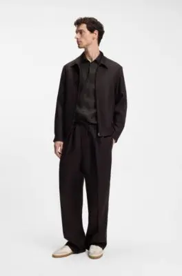BOSS By Beckham Relaxed-fit Linen Shirt