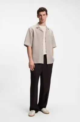 BOSS By Beckham Relaxed-fit Linen Shirt
