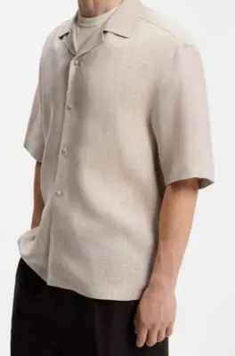 BOSS By Beckham Relaxed-fit Linen Shirt