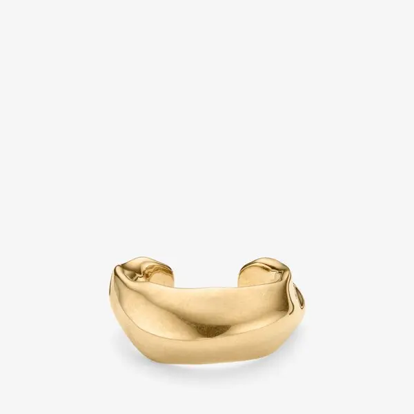 JIMMY CHOO Textured Bracelet Gold Finish Metal Textured Bracelet - Silver
