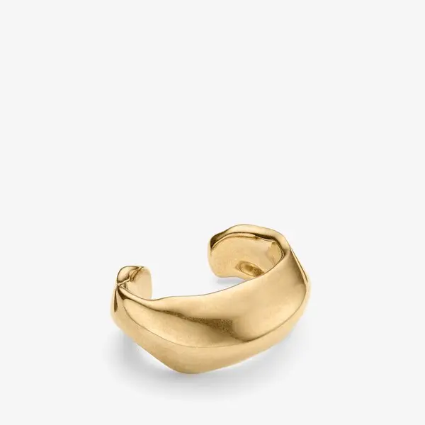 JIMMY CHOO Textured Bracelet Gold Finish Metal Textured Bracelet