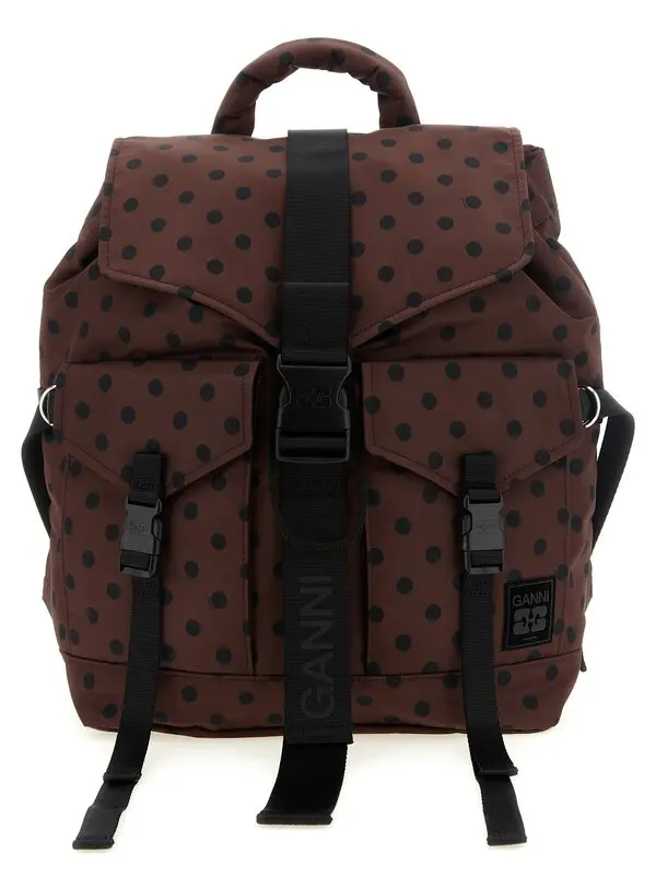 GANNI Re-tech Backpack - Brown