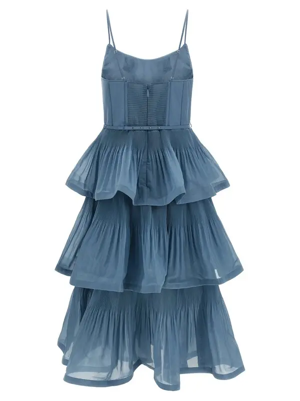 Zimmermann Pleated Tiered Midi' Dress