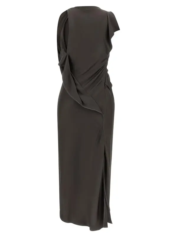 Victoria Beckham Kyra Crêpe Satin Midi Dress