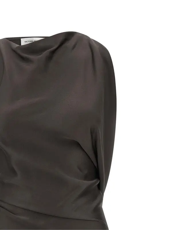 Victoria Beckham Kyra Crêpe Satin Midi Dress