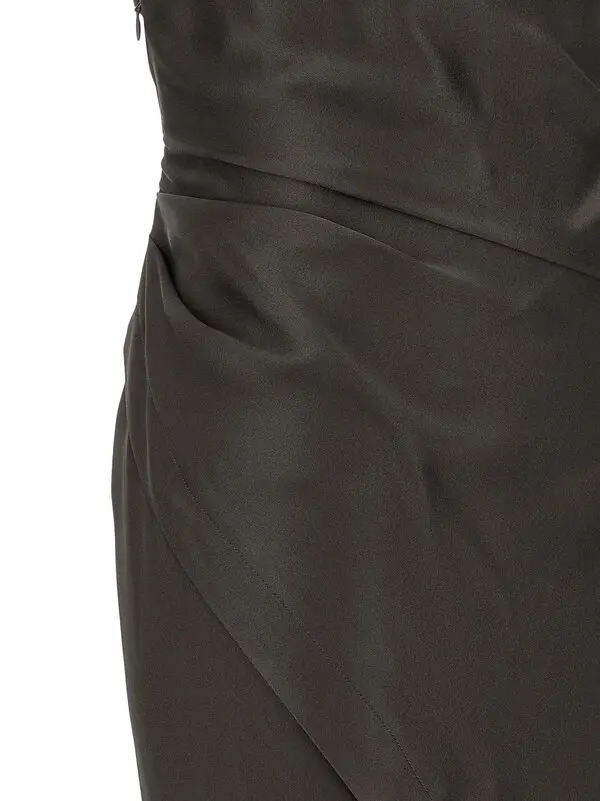 Victoria Beckham Kyra Crêpe Satin Midi Dress