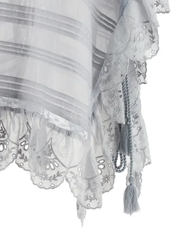 Isabel Marant Étoile Payton' Cotton Top With Lace And Tassels