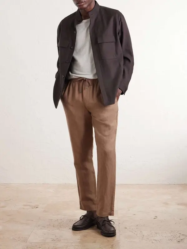 Onia Straight-leg Linen And Lyocell-blend Trousers