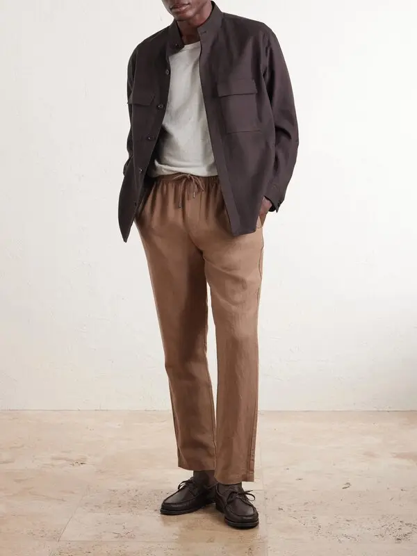 Onia Straight-leg Linen And Lyocell-blend Trousers