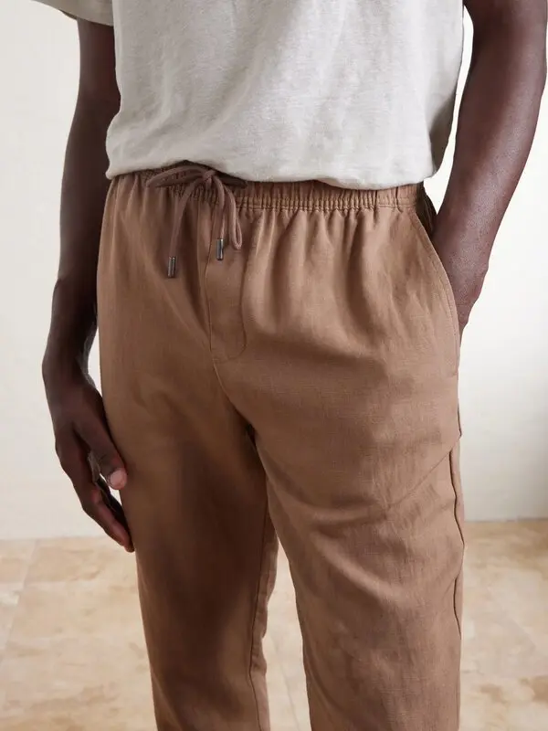 Onia Straight-leg Linen And Lyocell-blend Trousers