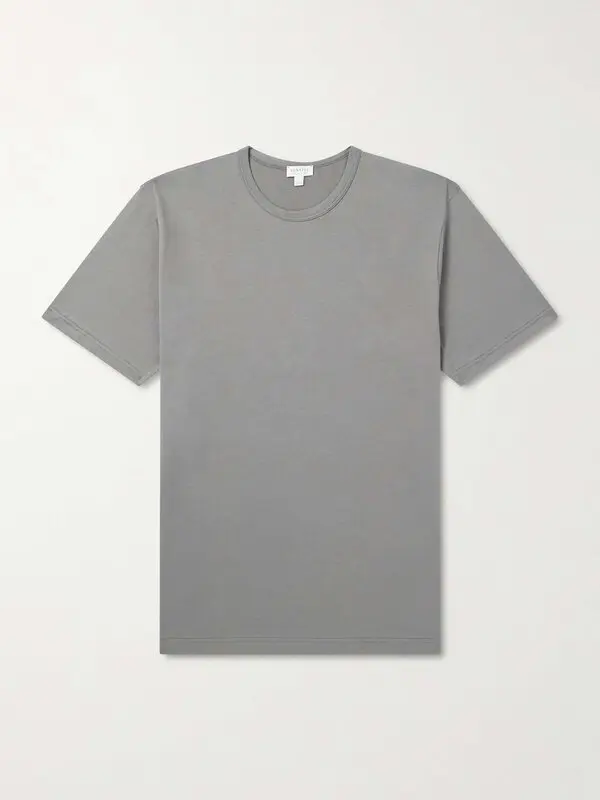 Sunspel Slim-fit Cotton-jersey T-shirt - Gray