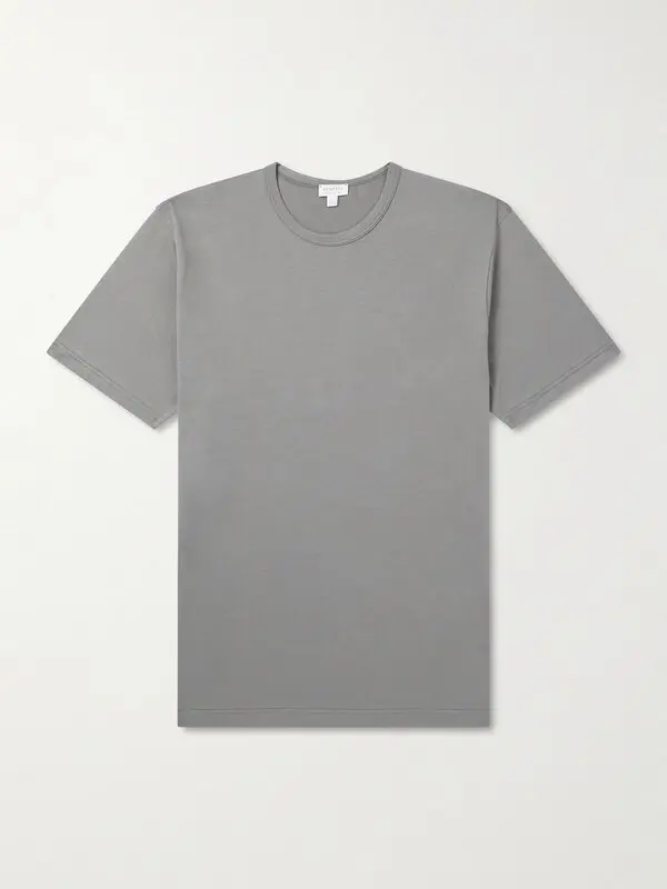 Sunspel Slim-fit Cotton-jersey T-shirt - Gray
