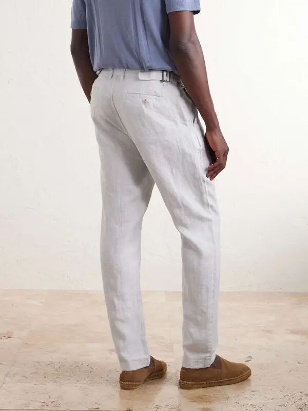 Onia Straight-leg Linen Trousers