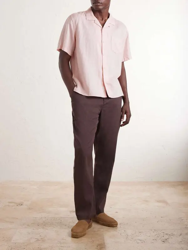 Onia Convertible-collar Linen And Lyocell-blend Shirt
