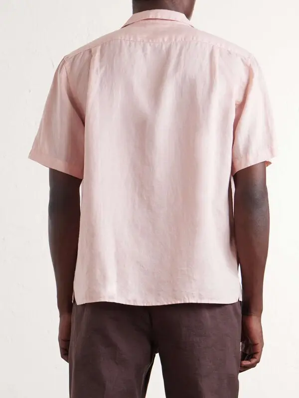 Onia Convertible-collar Linen And Lyocell-blend Shirt