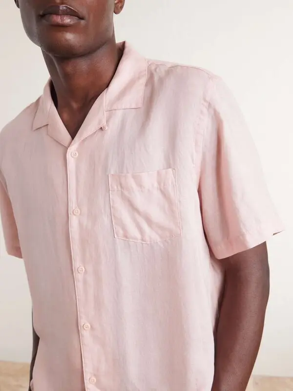 Onia Convertible-collar Linen And Lyocell-blend Shirt