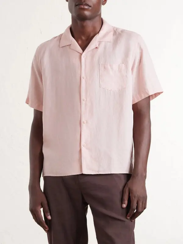Onia Convertible-collar Linen And Lyocell-blend Shirt
