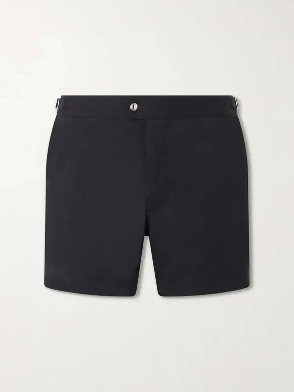 TOM FORD Straight-leg Mid-length Swim Shorts - Black