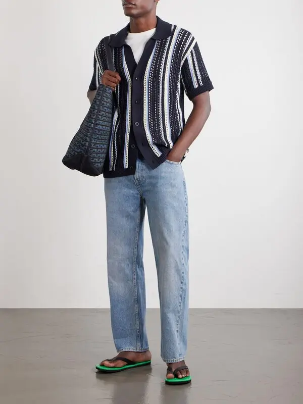 Frescobol Carioca Pinto Crocheted Cotton Shirt