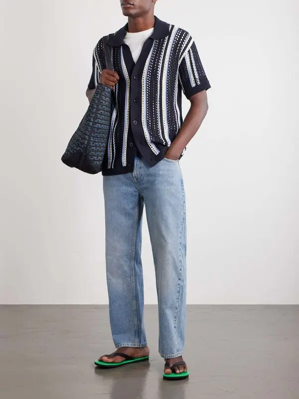 Frescobol Carioca Pinto Crocheted Cotton Shirt