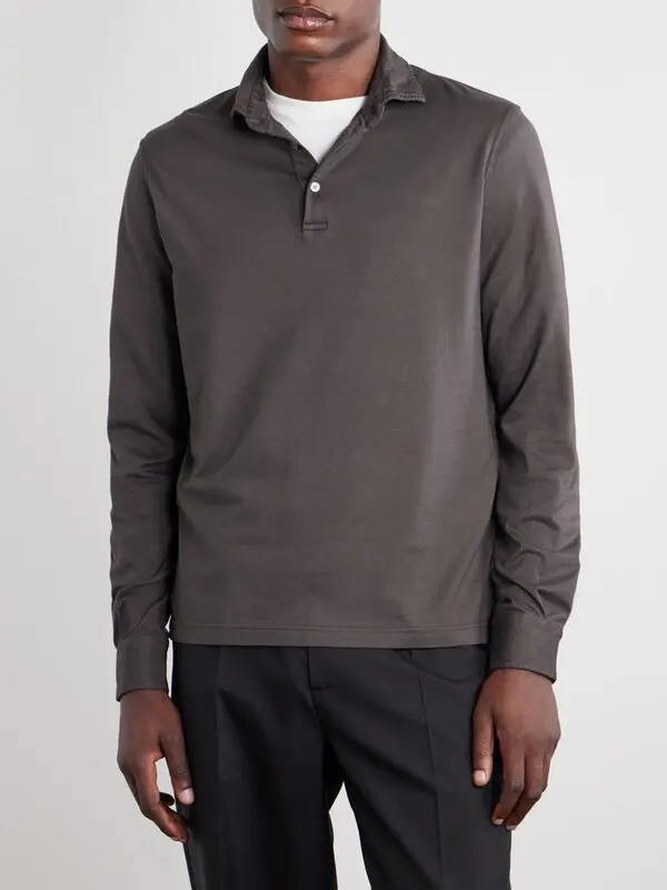 Fedeli Cotton-jersey Polo Shirt