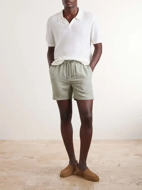 Onia Straight-leg Linen And Lyocell-blend Shorts