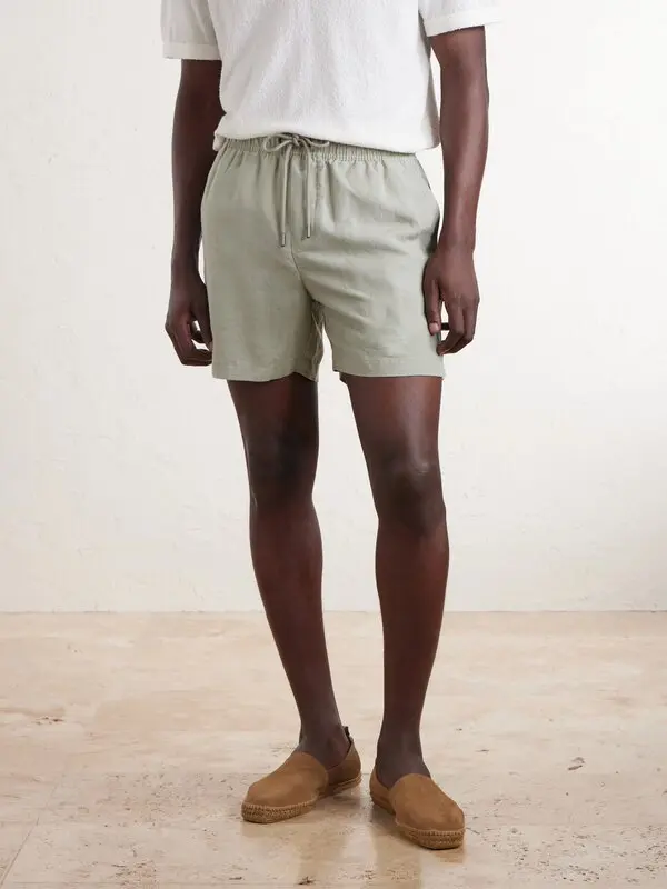 Onia Straight-leg Linen And Lyocell-blend Shorts