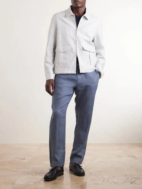 Onia Straight-leg Linen Trousers