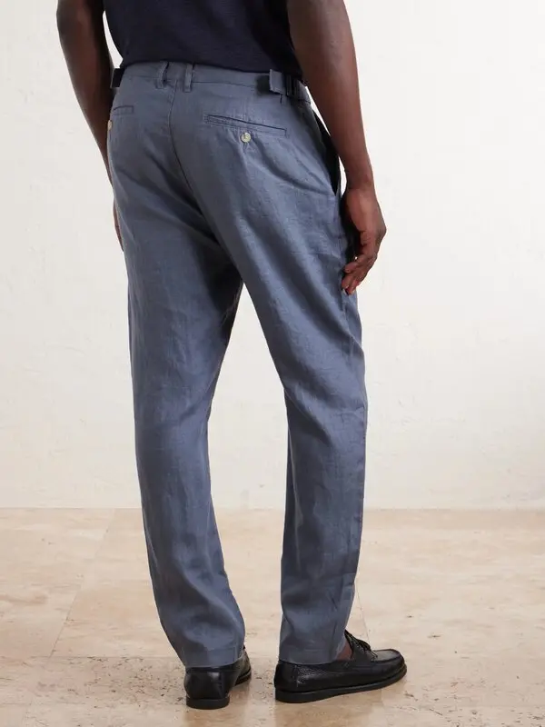 Onia Straight-leg Linen Trousers
