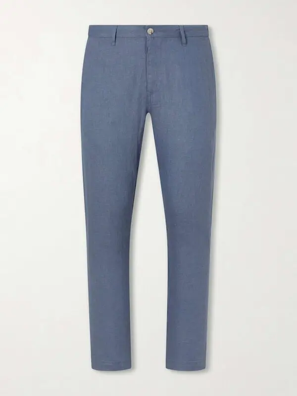 Onia Straight-leg Linen Trousers