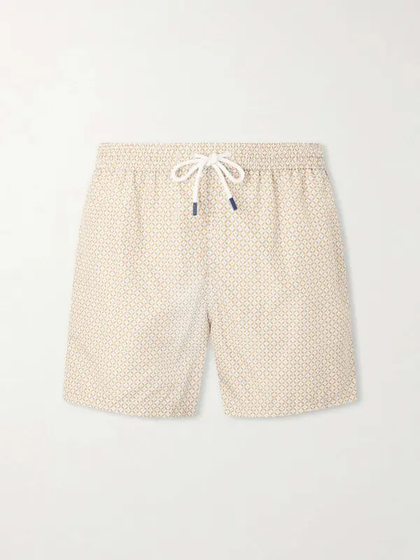Fedeli Madeira Printed Straight-leg Swim Shorts