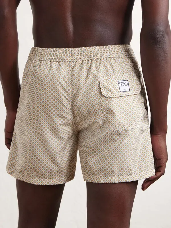 Fedeli Madeira Printed Straight-leg Swim Shorts