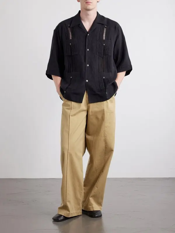 Kapital Boogie Day Straight-leg Panelled Cotton-twill Trousers