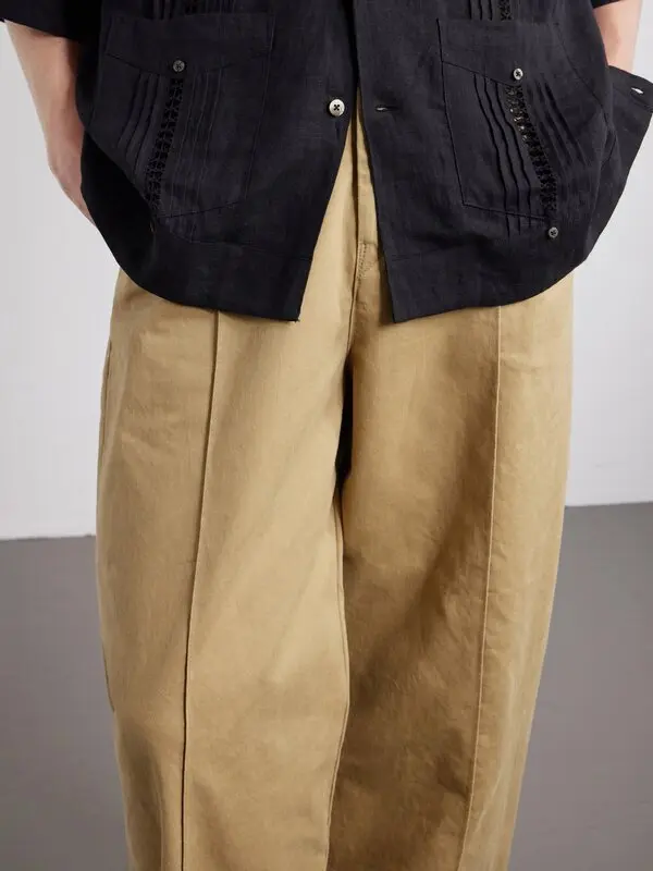 Kapital Boogie Day Straight-leg Panelled Cotton-twill Trousers