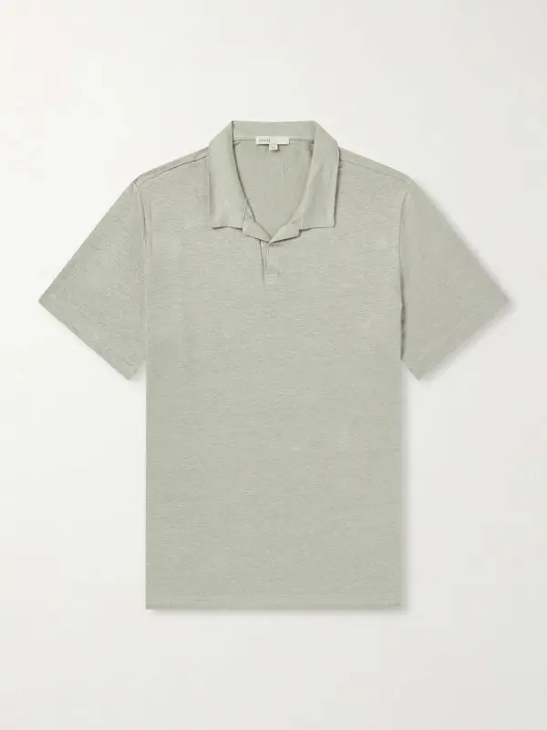 Onia Shaun Linen-blend Polo Shirt