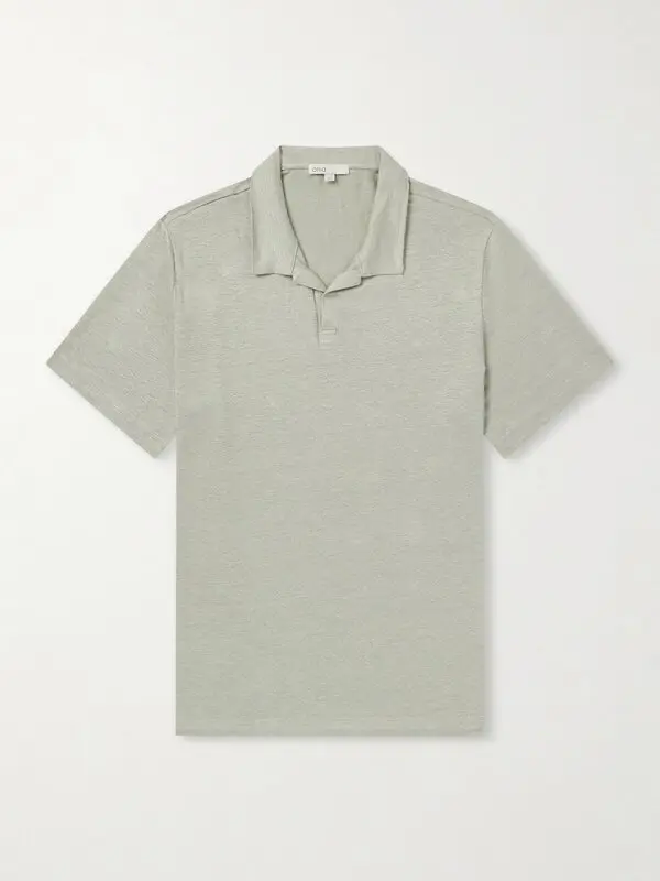 Onia Shaun Linen-blend Polo Shirt