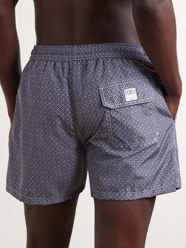 Fedeli Madeira Printed Straight-leg Swim Shorts