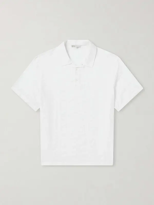 Onia Cotton And Linen-blend Polo Shirt