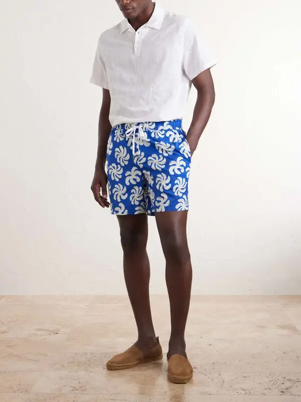Onia Cotton And Linen-blend Polo Shirt