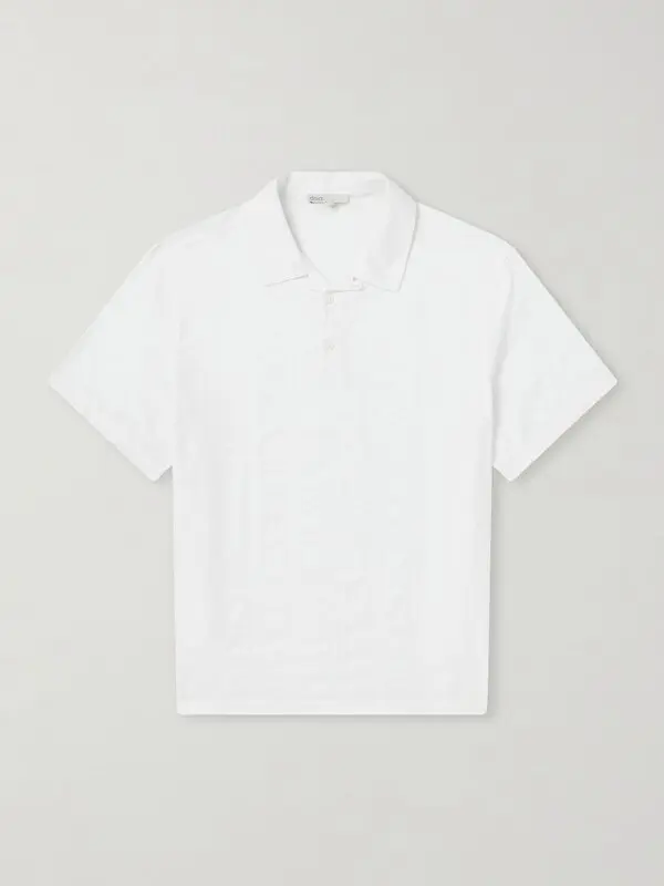 Onia Cotton And Linen-blend Polo Shirt