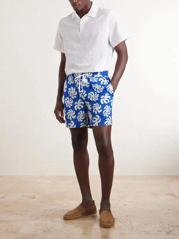Onia Cotton And Linen-blend Polo Shirt