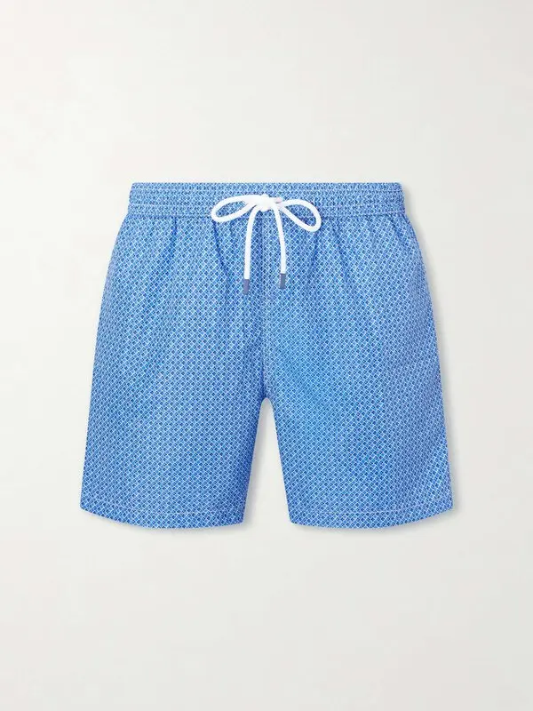 Fedeli Madeira Printed Straight-leg Swim Shorts