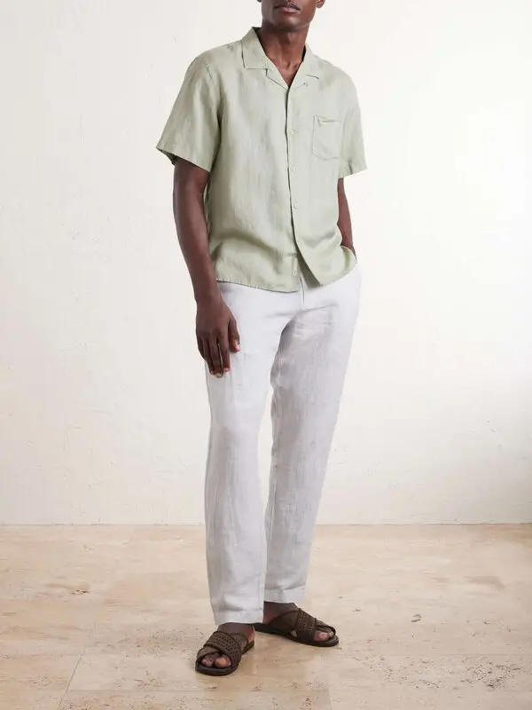 Onia Convertible-collar Linen And Lyocell-blend Shirt