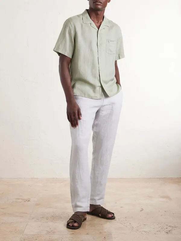 Onia Convertible-collar Linen And Lyocell-blend Shirt