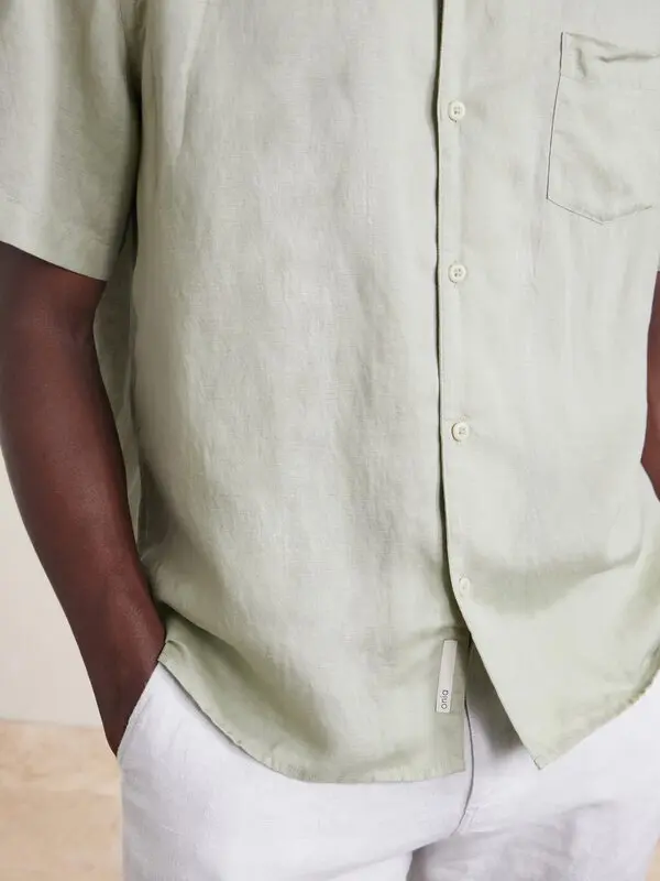 Onia Convertible-collar Linen And Lyocell-blend Shirt