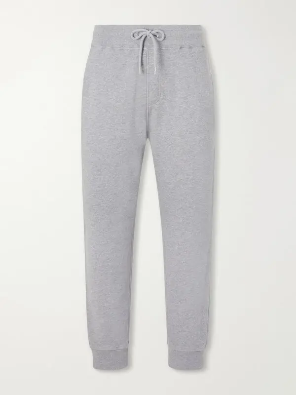 JW Anderson Tapered Cotton-fleece Sweatpants - Gray